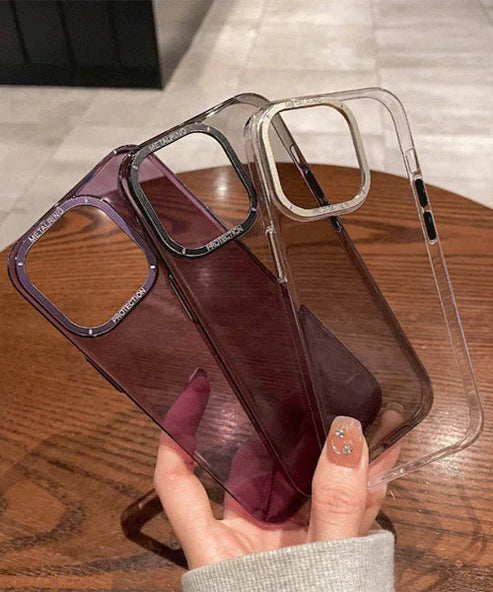Protective Slim Transparent Tinted Case For iphone – Zig Zag